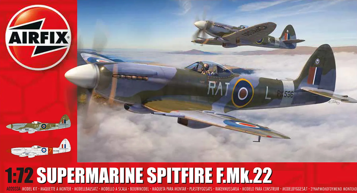 Airfix 02033A Supermarine Spitfire F.Mk.22 – 1/72 – Constellation Hobbies