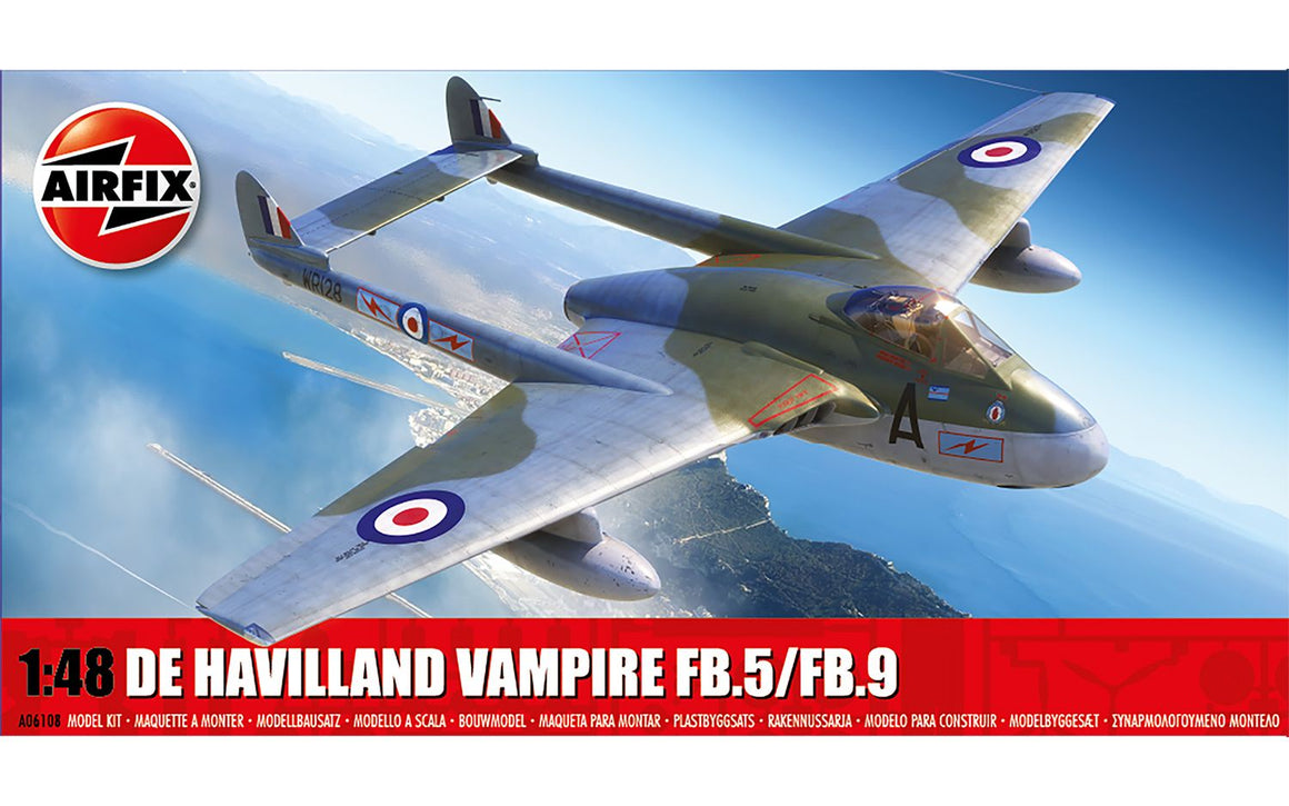 Airfix 06108 de Havilland Vampire FB5/FB9 – 1/48 – Constellation Hobbies