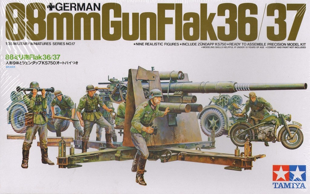 Tamiya 35017 FLAK 36/37 88mm Gun – Constellation Hobbies