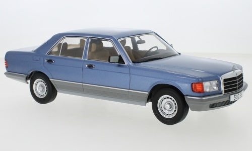 Model Car Group 18186 Mercedes Benz S Class (W126) 1979 Met Blue ...